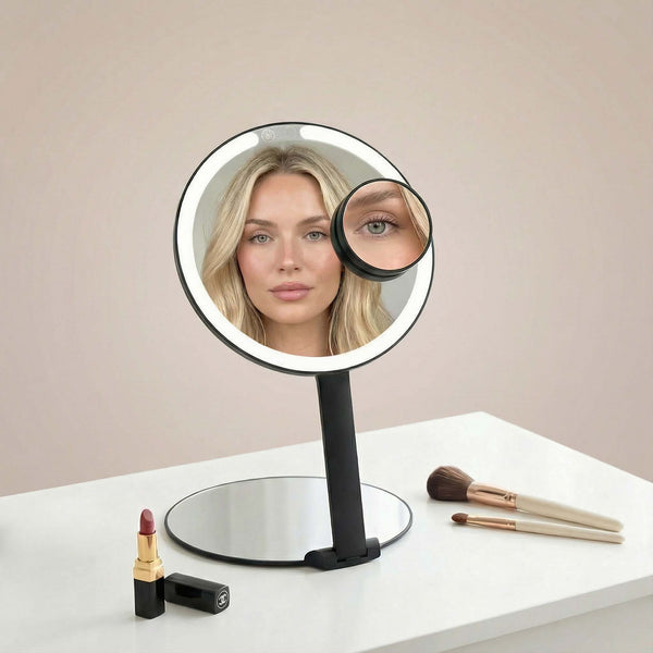 Abigail Travel Magnifying Vanity Mirror with Lights - Fancii – Fancii & Co.