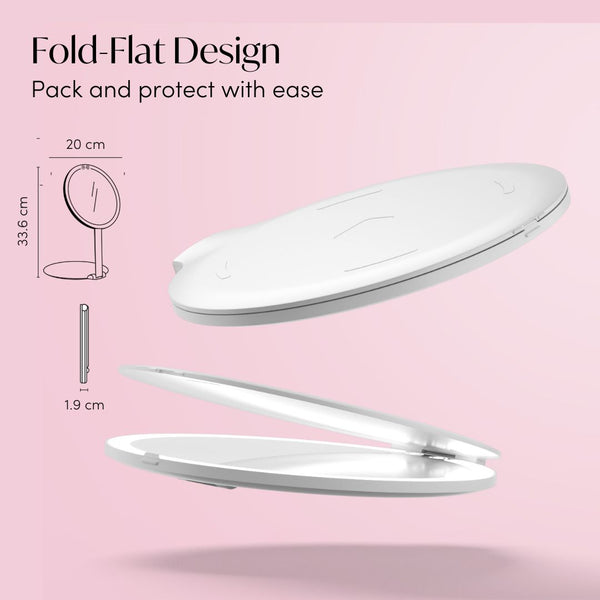 Abigail Travel Magnifying Vanity Mirror with Lights - Fancii – Fancii & Co.
