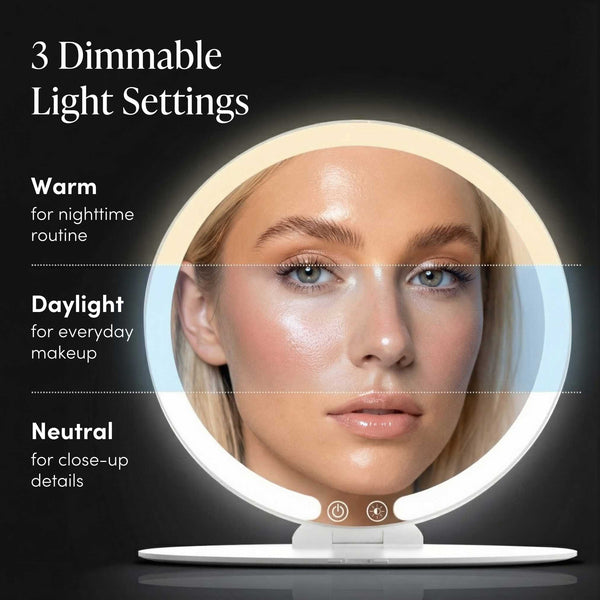 Abigail Travel Magnifying Vanity Mirror with Lights - Fancii – Fancii & Co.