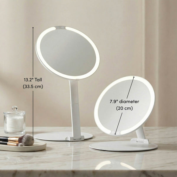 Abigail Travel Magnifying Vanity Mirror with Lights - Fancii – Fancii & Co.