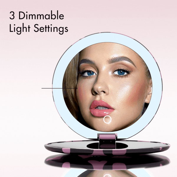 TAYLOR | Compact Mirror with LED Lights | Fancii & Co.